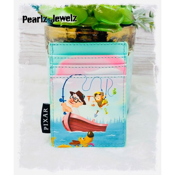 Disney | Bags | Disney Pixar Up Carl Russell Fishing Cardholder ...